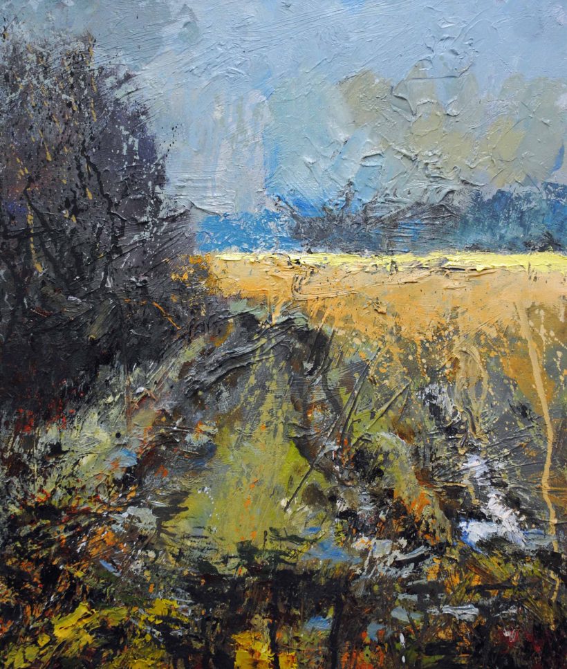 Winter And A Fox Crosses | David Stead, Yorkshire Artist